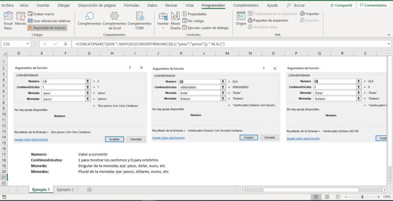 Convertidor de números a letras en Excel - Edwin Ortiz